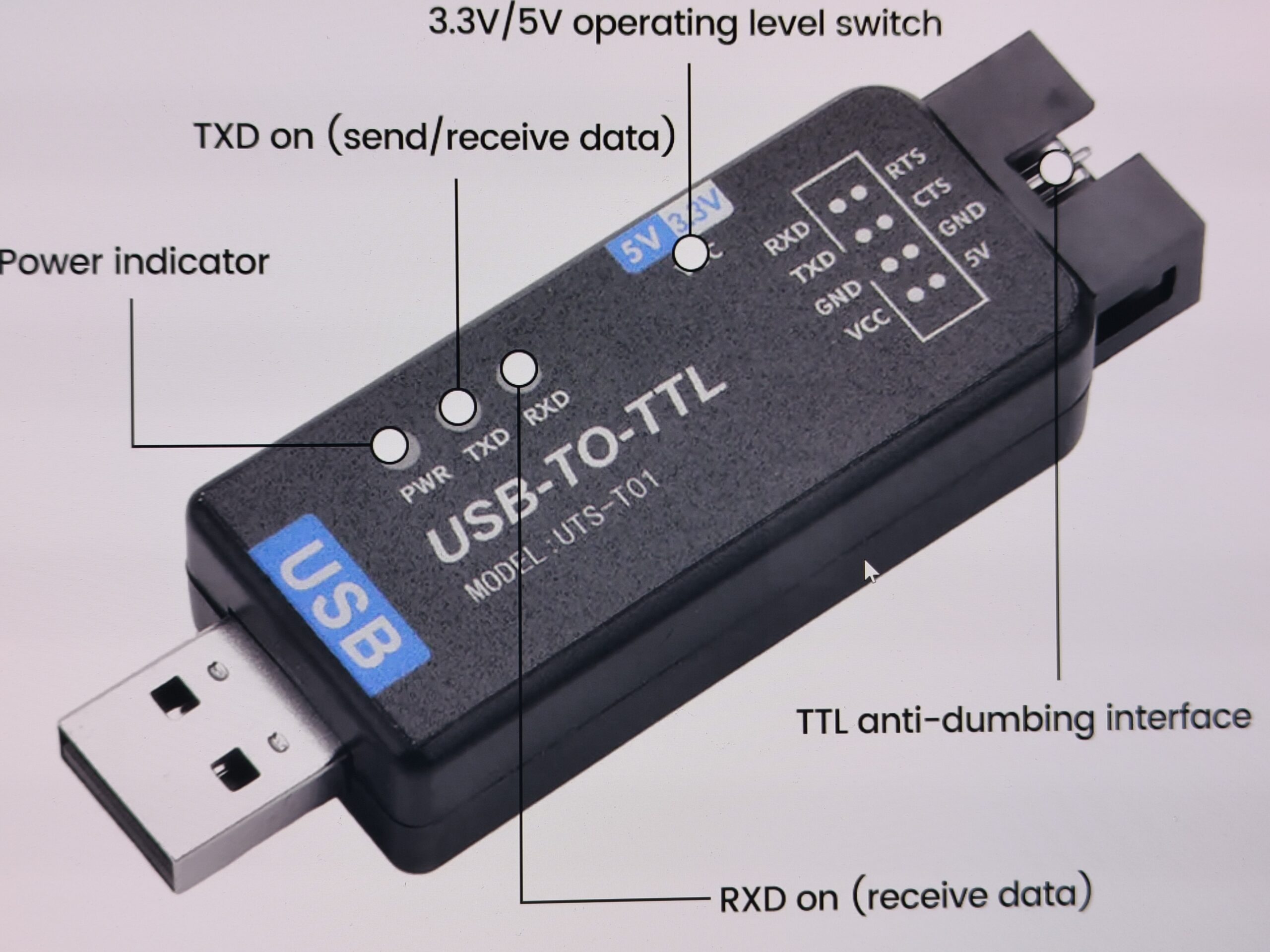 USB to RS485 RS232 TTL Serial Converter CH343G - Highrunner.no